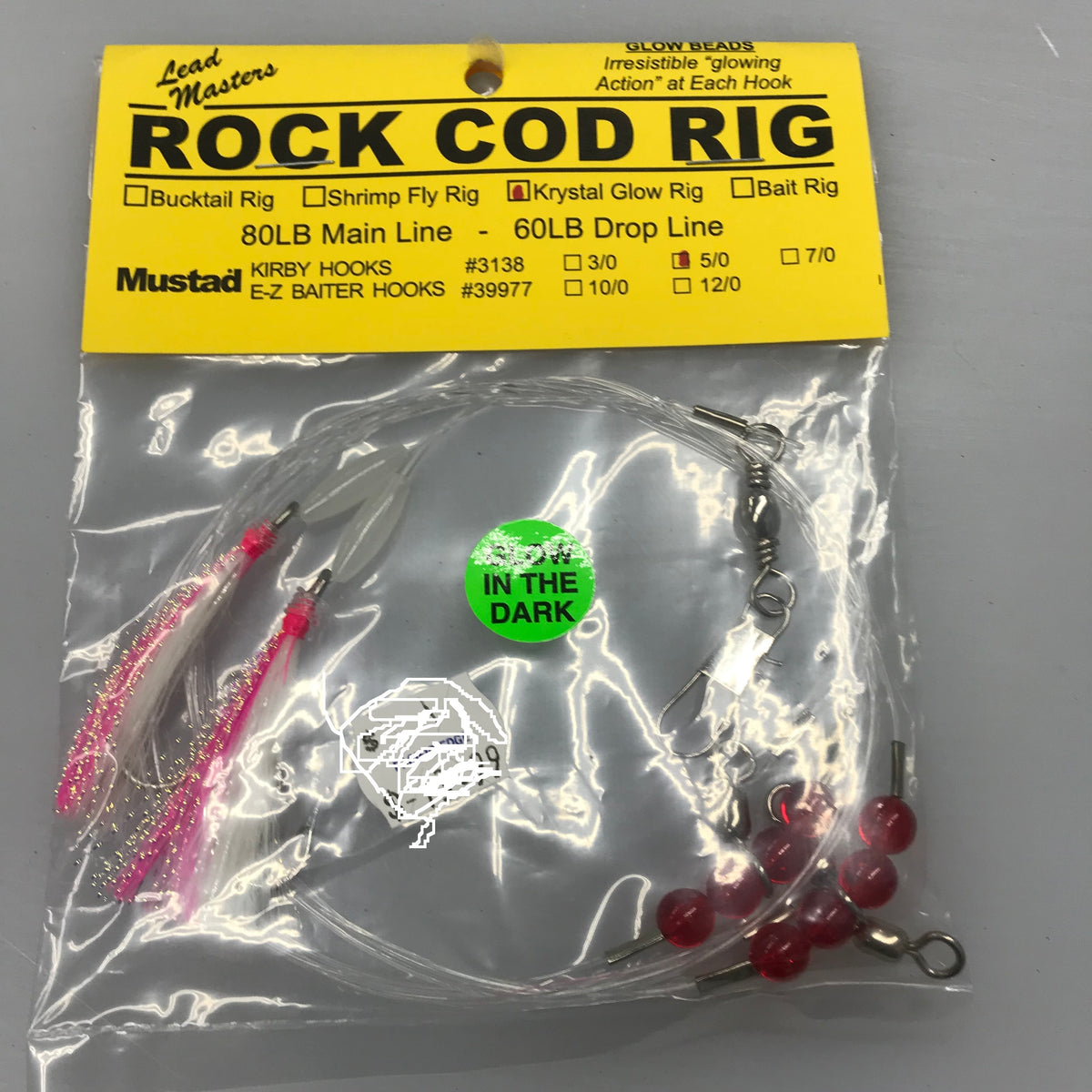 Lead Master Rock Cod Rig Glow 5/0 – Pacific Edge Tackle